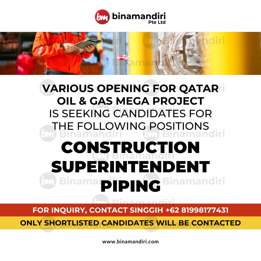Construction Superintendent Piping